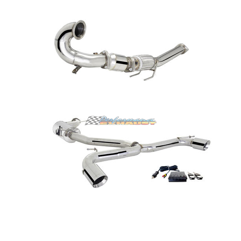 VOLKSWAGEN VW GOLF GTI MARK 7 3" STAINLESS XFORCE VAREX TURBO BACK EXHAUST