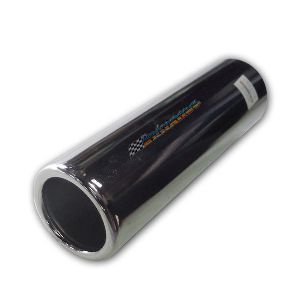 Straight Cut Rolled In CHROME Exhaust Tip - 1.5" Inlet - 1.5" Outlet (6 ...